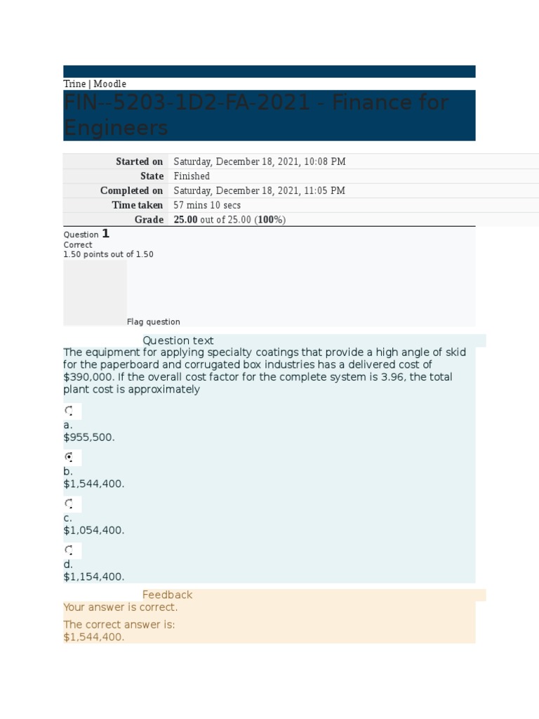 Week 8 Quiz Solutions | PDF | Cost | Rounding