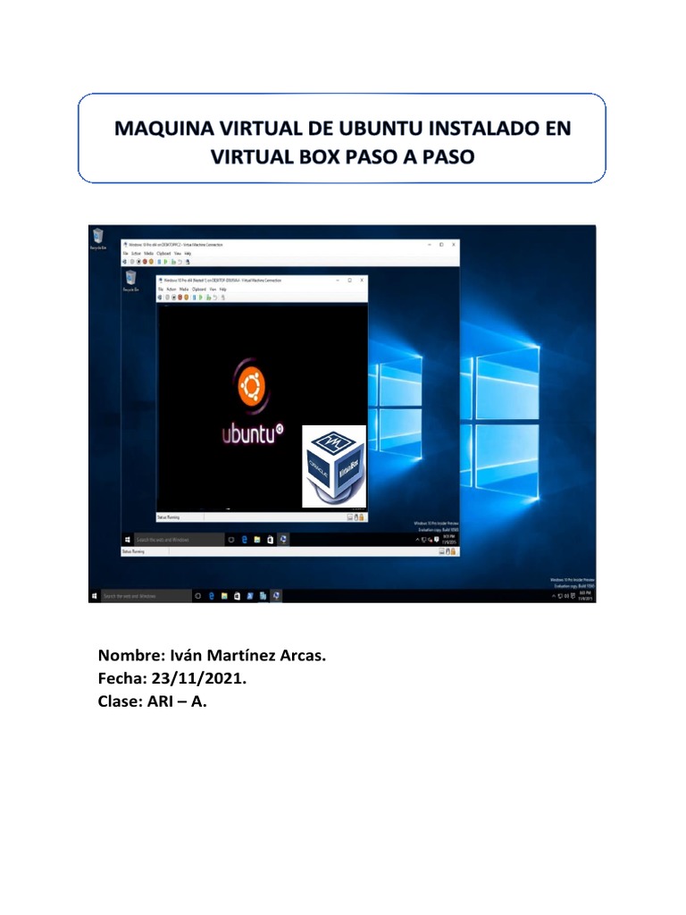 Maquina Virtual Ubuntu Instalacion | PDF | Máquina virtual | Hardware ...