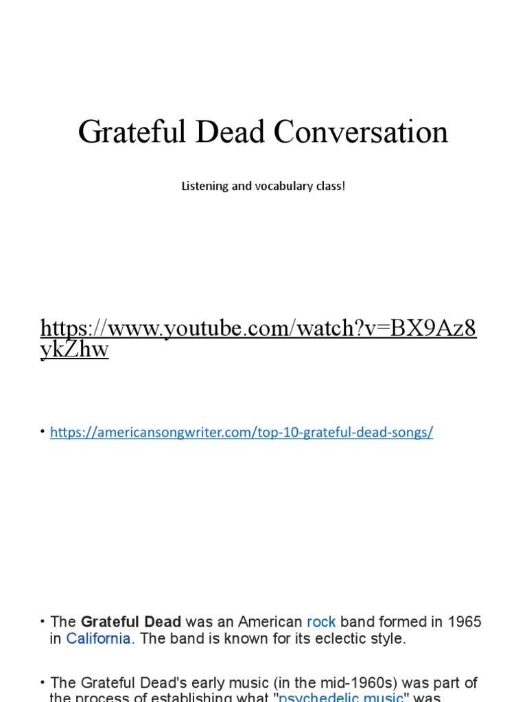 Grateful Dead Conversation | PDF