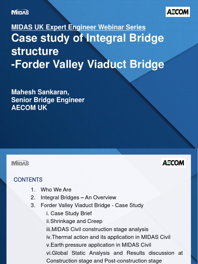 (MIDAS Expert Webinar Series) Case Study of Integral Bridge Structure | PDF | Creep (Deformation ...