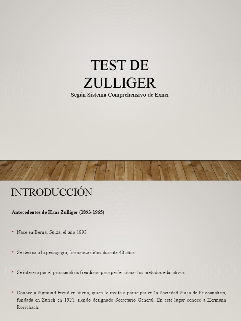 Test de Zulliger Def v4 | PDF | Sicología | Conceptos psicologicos