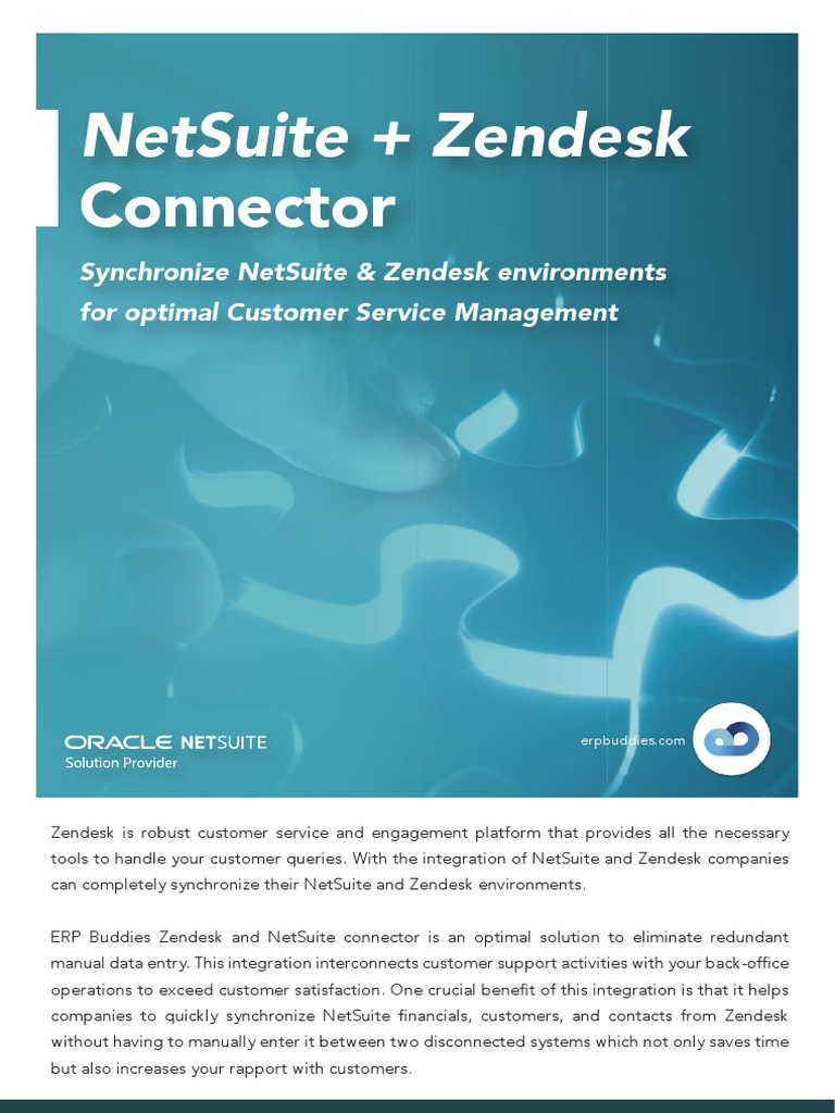 Connector: Netsuite + Zendesk | PDF | Enterprise Resource Planning | Information Technology ...