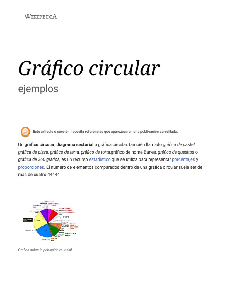 Gráfico Circular - Wikipedia, La Enciclopedia Libre | PDF | Gráfico ...