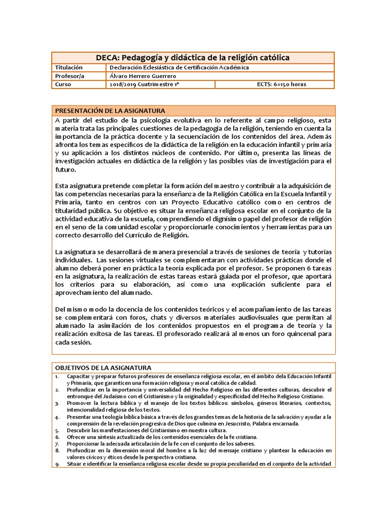 Programa DECA Presencial | PDF | Plan de estudios | Método de enseñanza