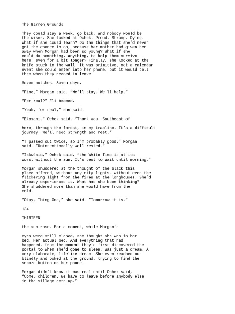 Ch.13, The Barren Grounds | PDF | Mystery, Thriller & Crime Fiction