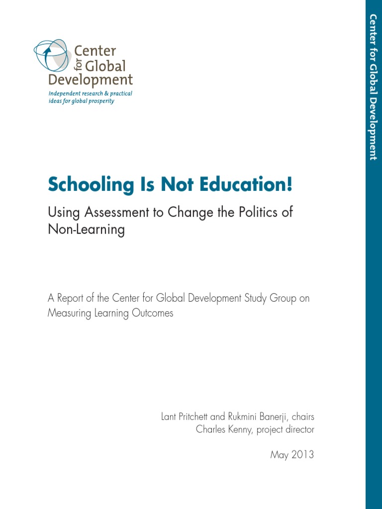 Schooling Is Not Learning WEB | PDF | Economic Growth | Literacy