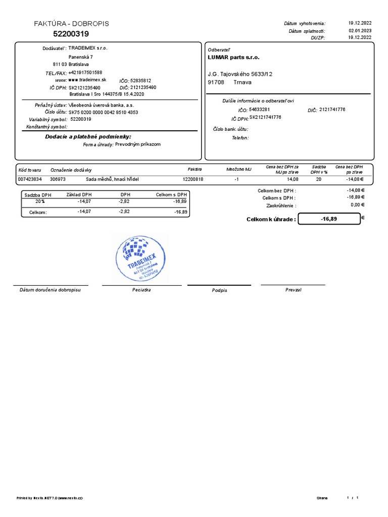Dobropis 52200319 | PDF