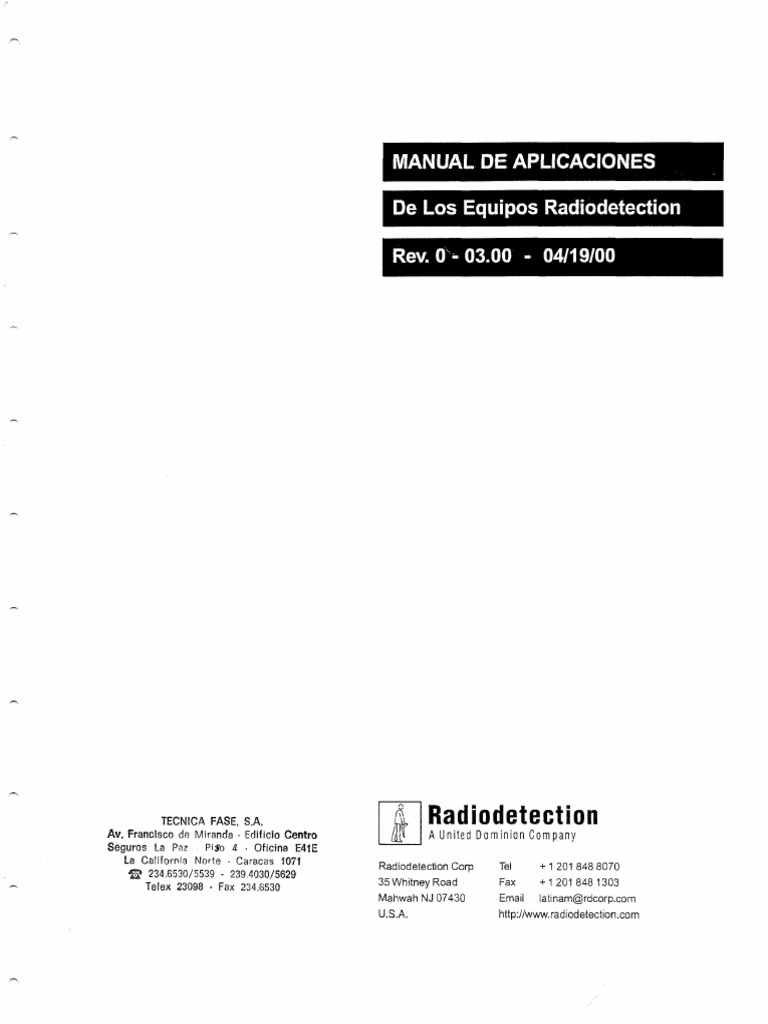 Manual de Aplicaciones de Los Equipos Radiodetection | PDF | Radio | Altoparlante