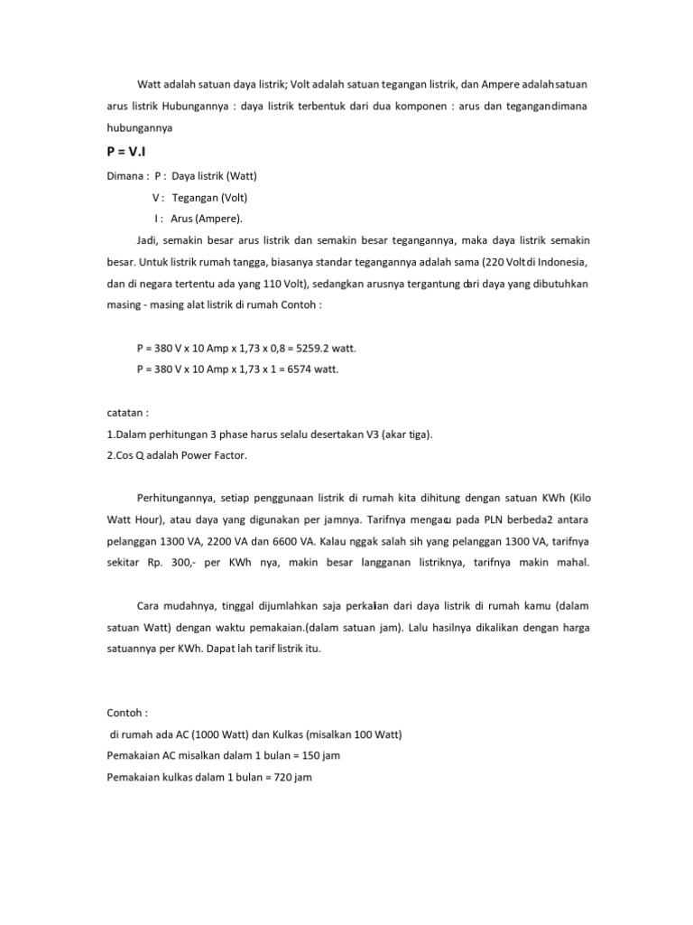 Rumus Listrik | PDF