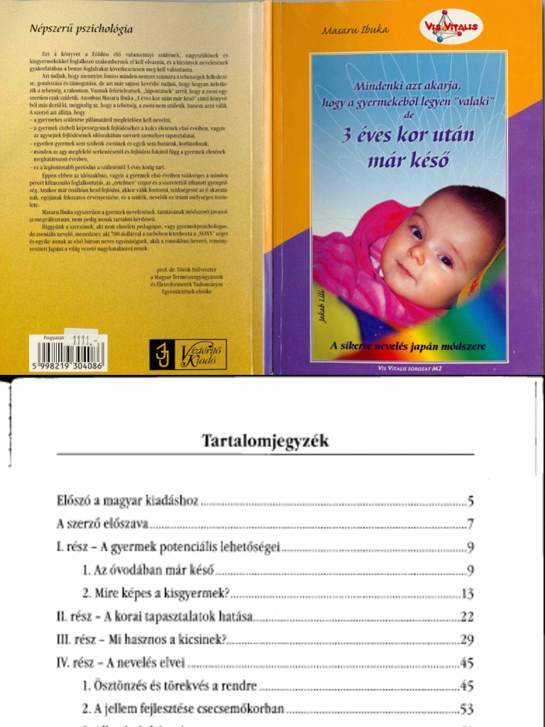 Masaru Ibuka - 3 Éves Kor Után Már Késő | PDF