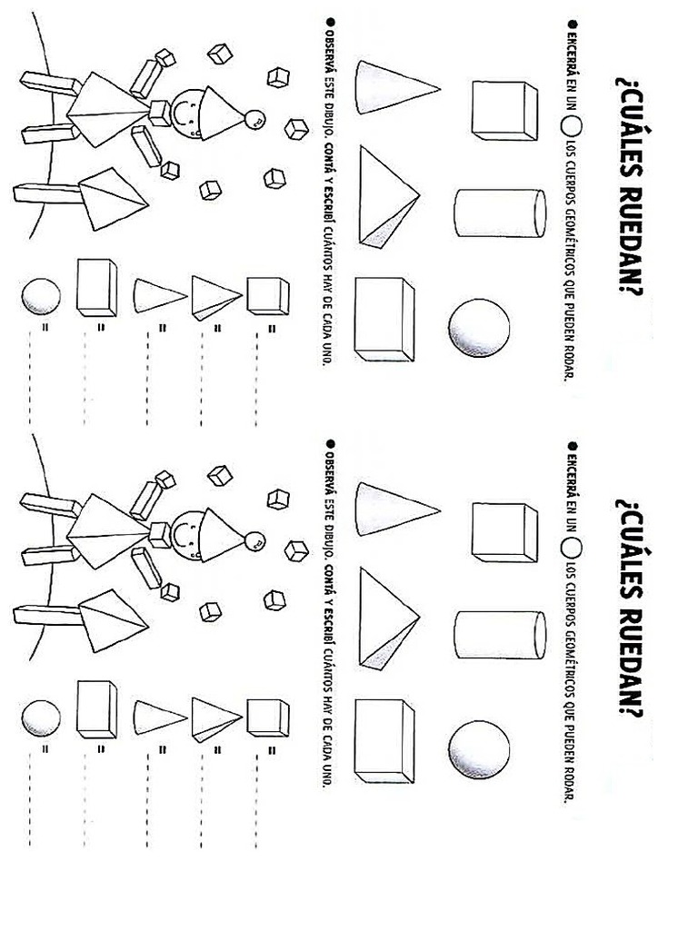 Actividades Cuerpos Geometricos | PDF