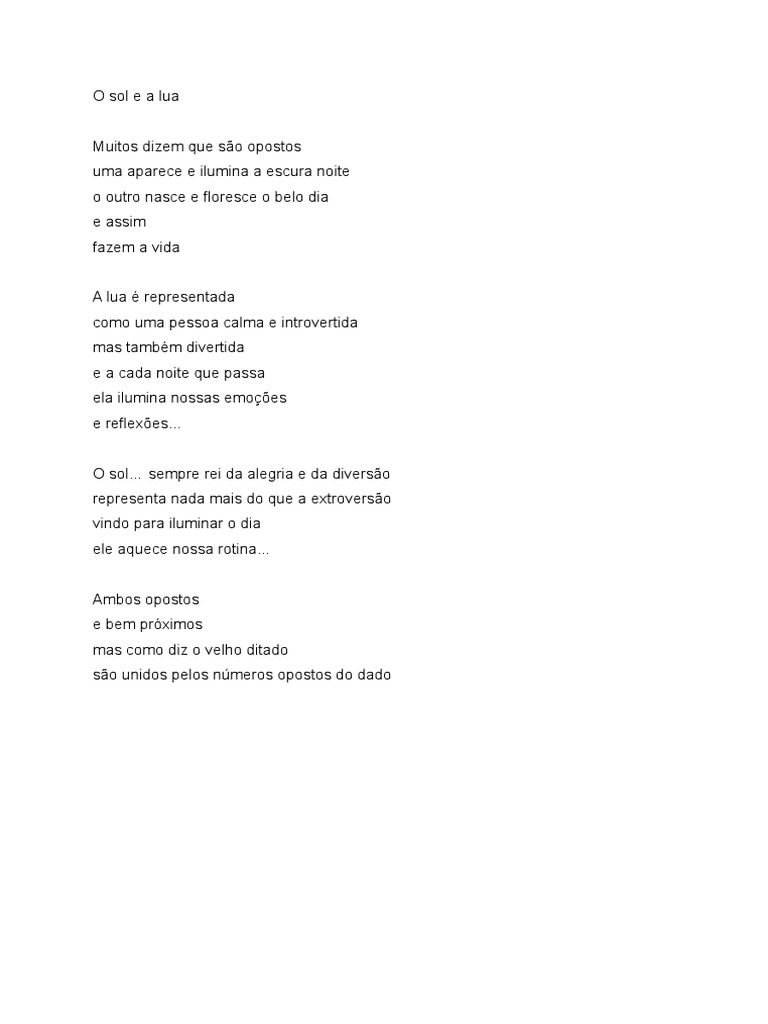 O Sol e A Lua | PDF