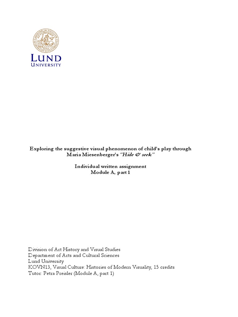 Individual Written Assignment Module A Part 1 Pdf