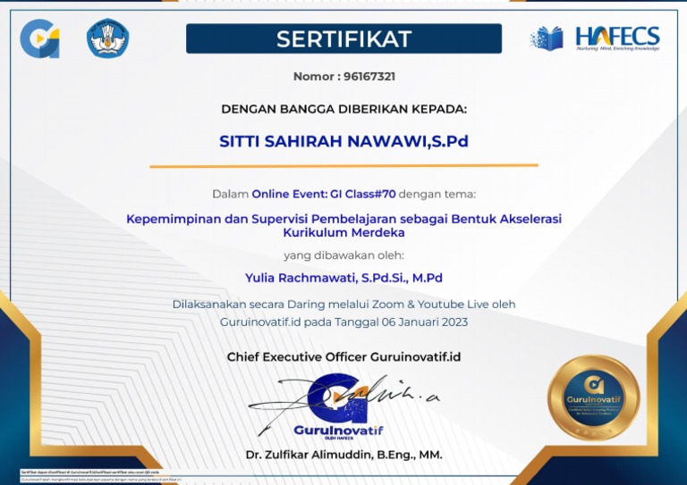 Sertifikat Webinar Guru Inofativ | PDF