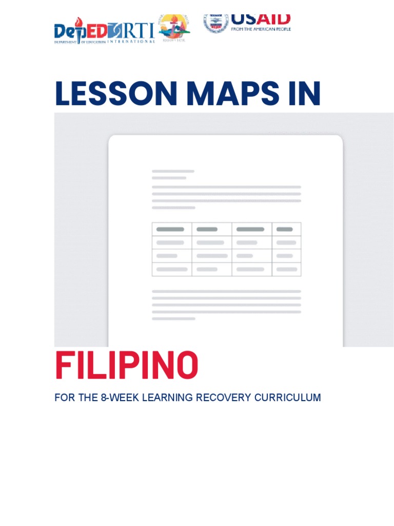 Cover - Lesson Maps - Filipino | PDF