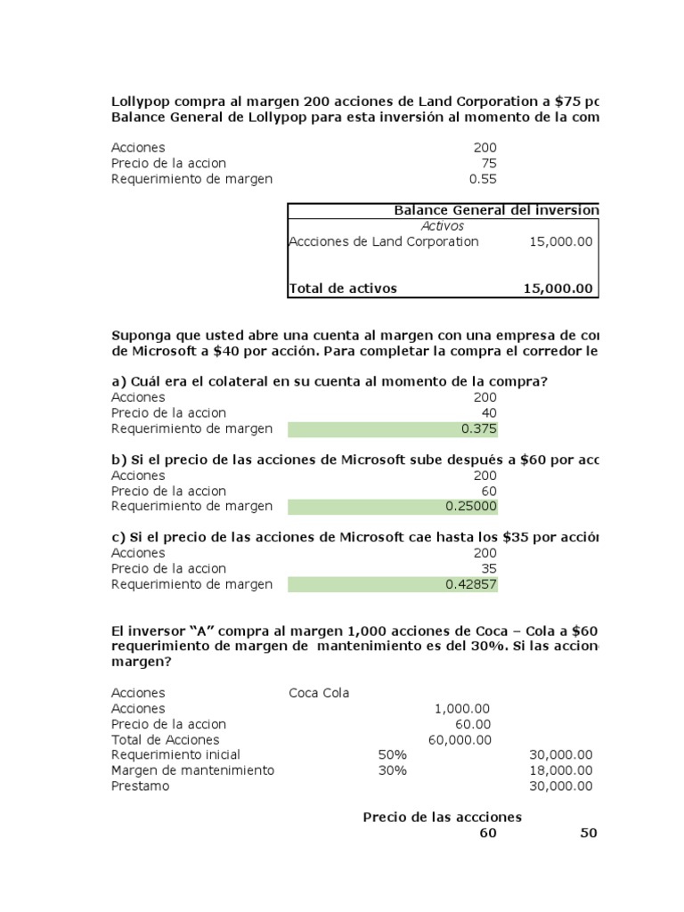 Límite de Precio para Llamada de Margen | PDF | Compartir (Finanzas ...