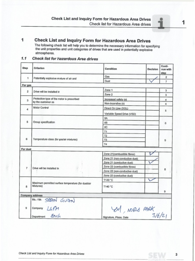Checklist For Iecex Drive | PDF