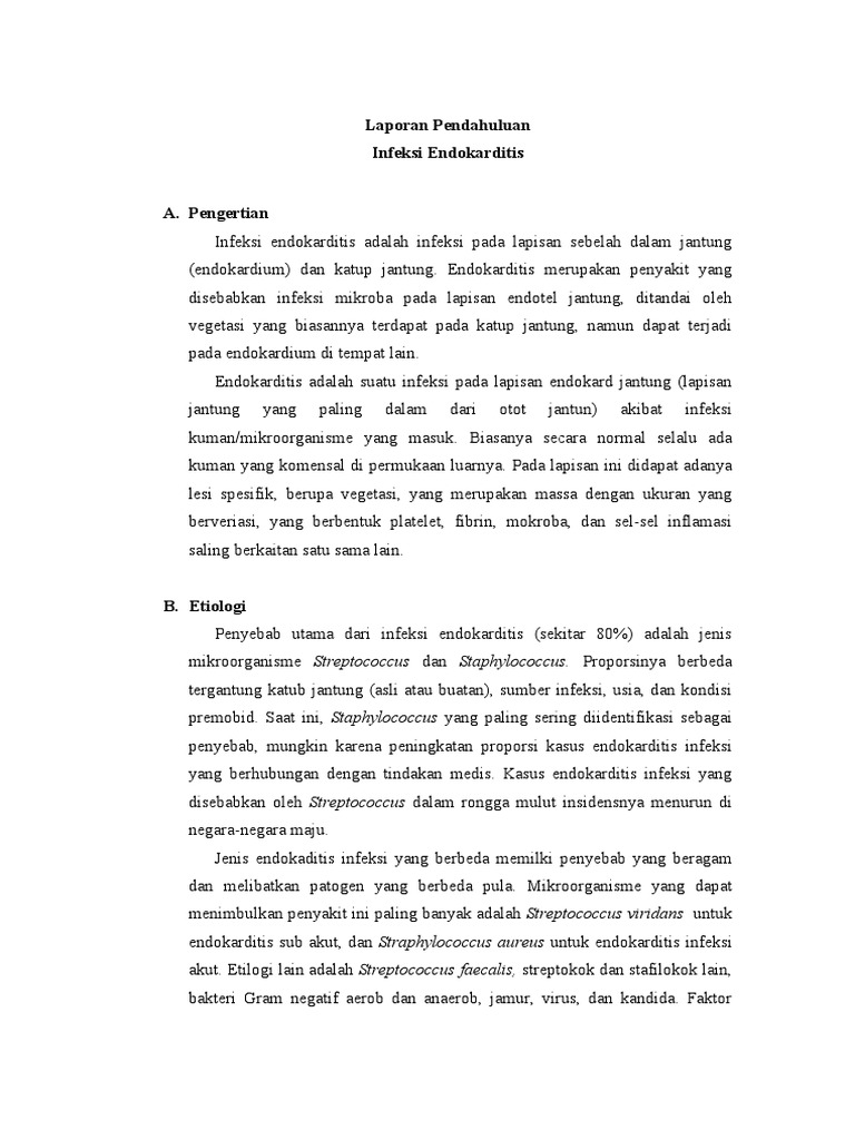 Endokarditis: Penyebab, Gejala, dan Diagnosis | PDF