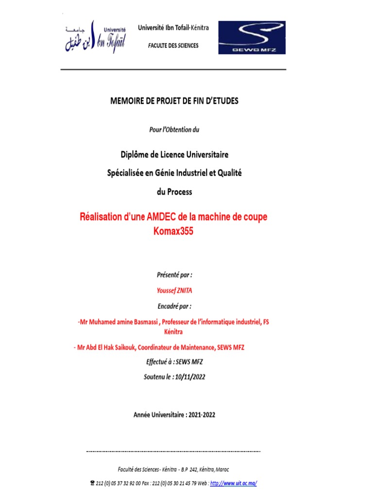 Amdec Sur Komax Alpha 355 | PDF | Lean (production) | Business