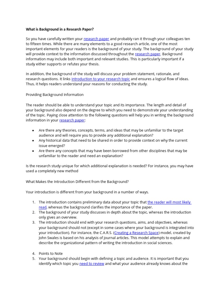 Background+in+a+Research+Paper | PDF | Information | Academic ...