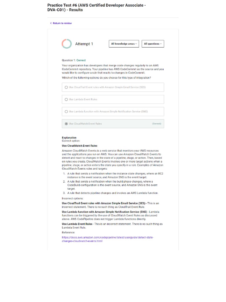 Practice Test 6 Aws Certified Developer Associate Dva C01 Pdf
