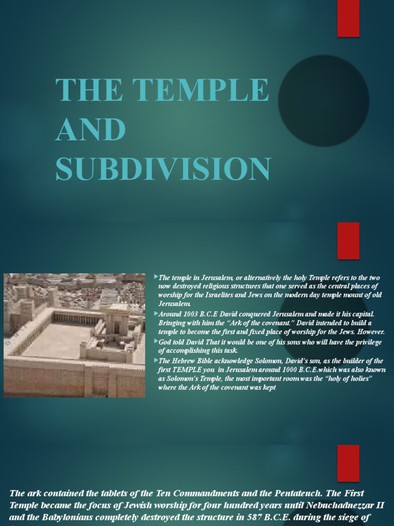 Presentation (6) Group 1 Temple and Subdivision | PDF | Jewish ...