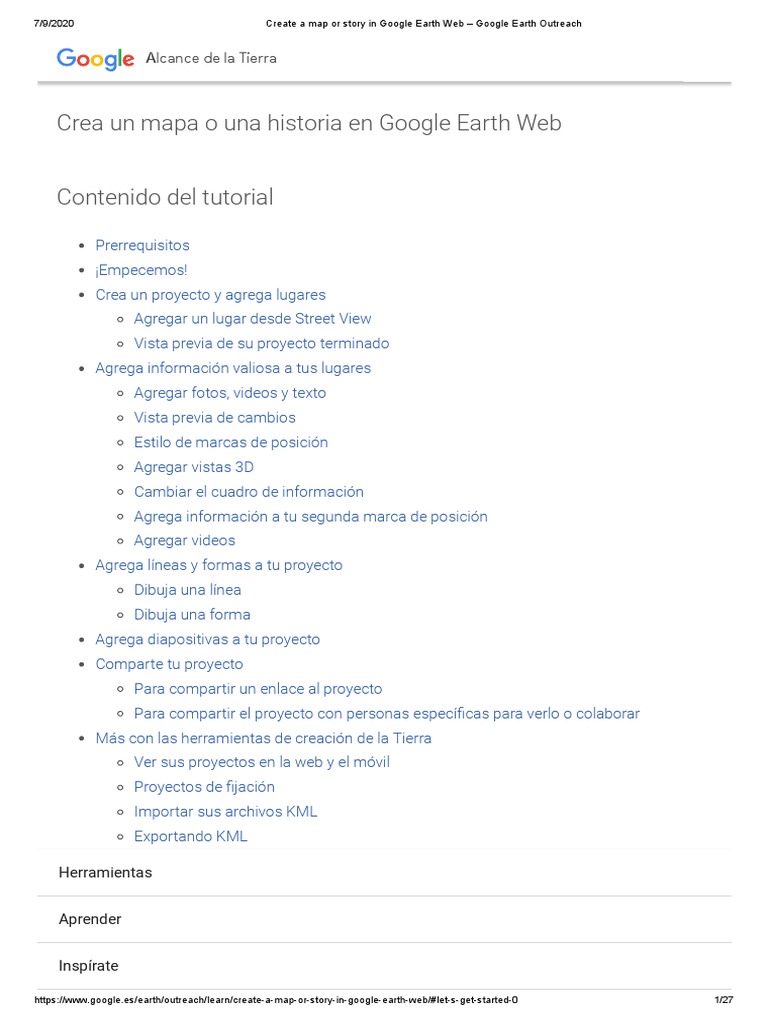 Tutorial Google Earth para Educadores | PDF | Red mundial | Internet y web