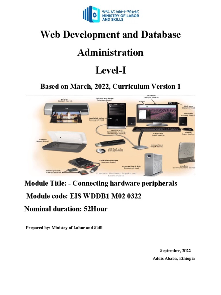 Module 02 Connect Hardware Peripherals Endale | PDF | Computer Hardware | Printer (Computing)