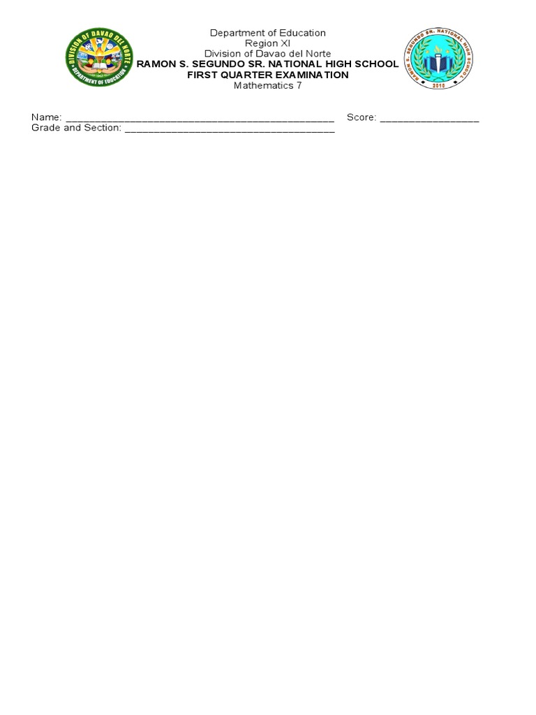 Examination Header | PDF