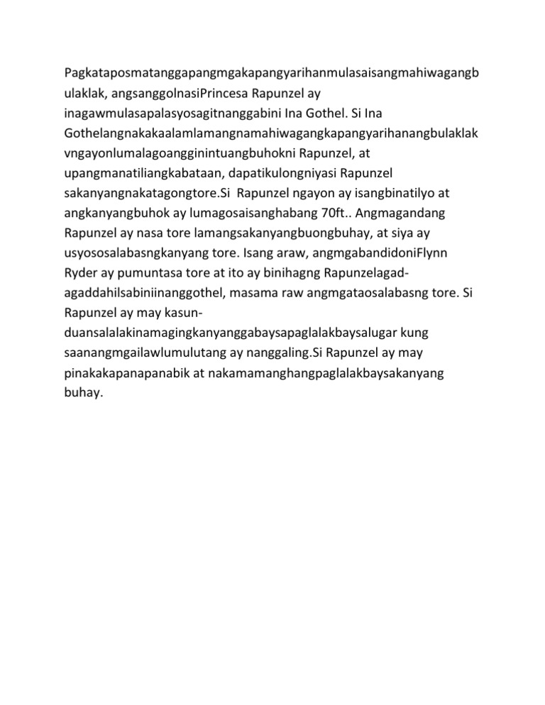 Tangled (Tagalog) | PDF