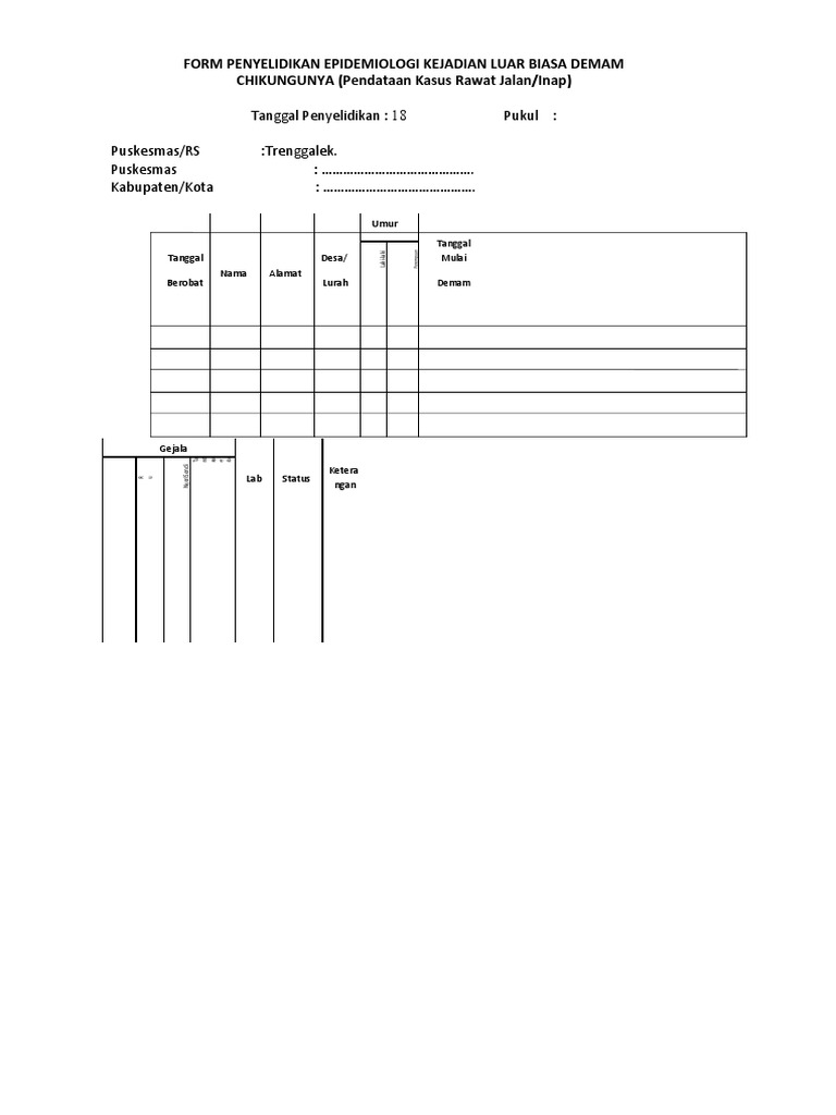 Form Pe Chikungunya | PDF