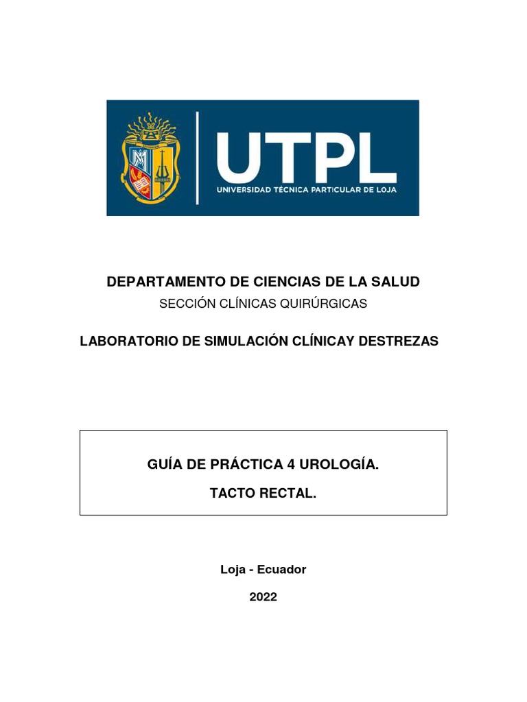 Guia Tacto Rectal | PDF | Hemorroides | Medicina CLINICA