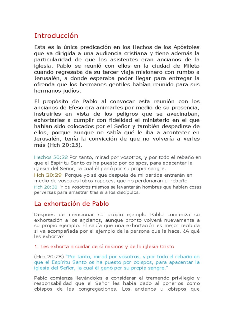Hechos 20 26 - 32 | PDF | Cristo (título) | Pablo el apóstol