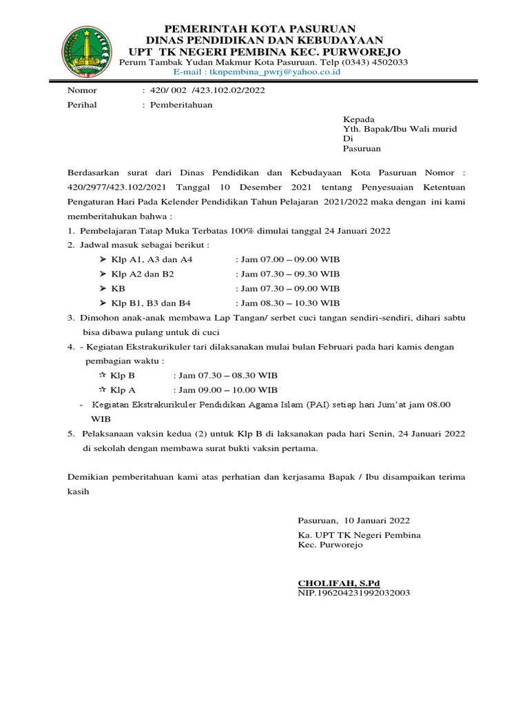 002-2022 Pemberitahuan PTMT 100% | PDF