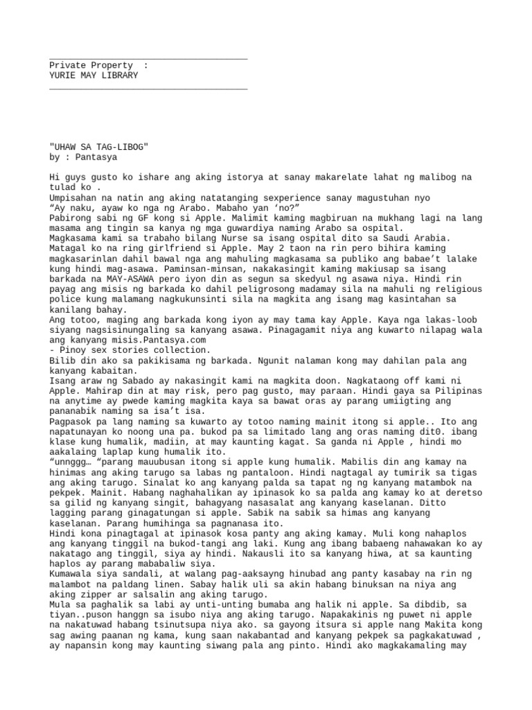 YML Uhaw Sa Tag Libog Pantasya SPG Fin | PDF