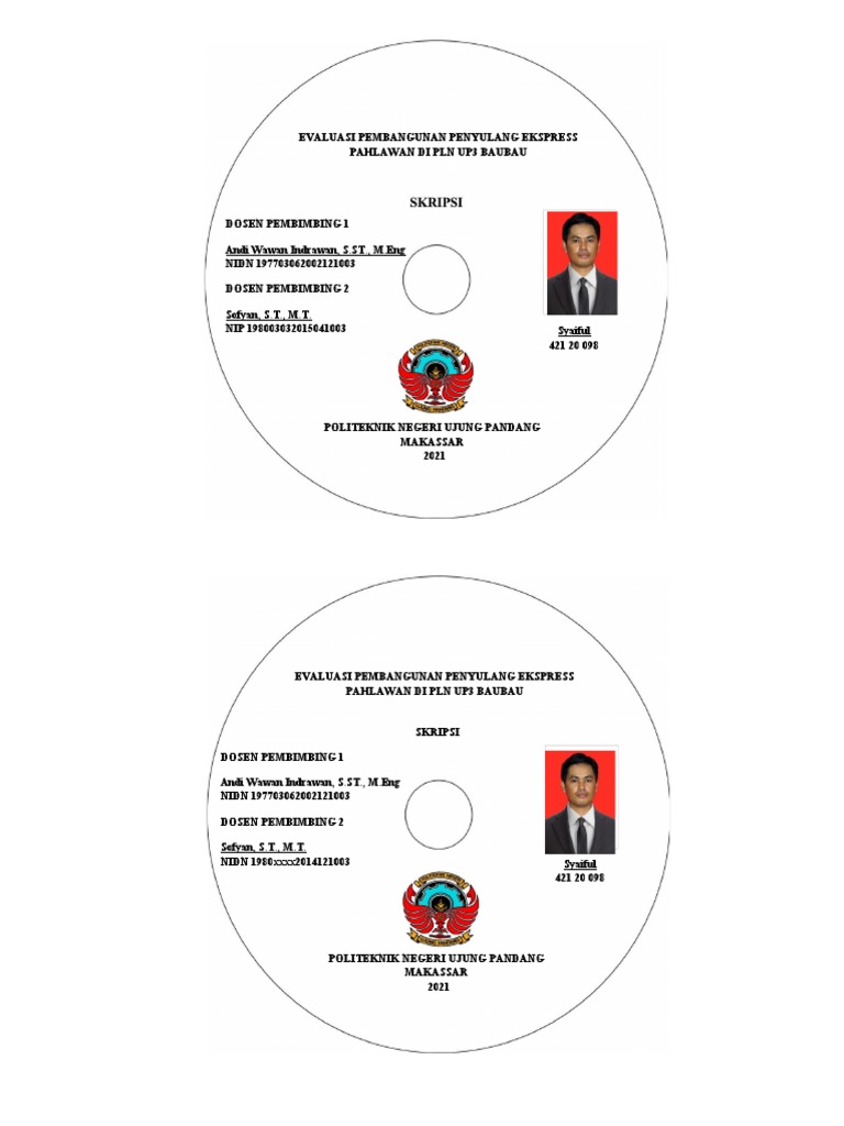 Template Cover CD Kerja Praktek Dan Skripsi | PDF