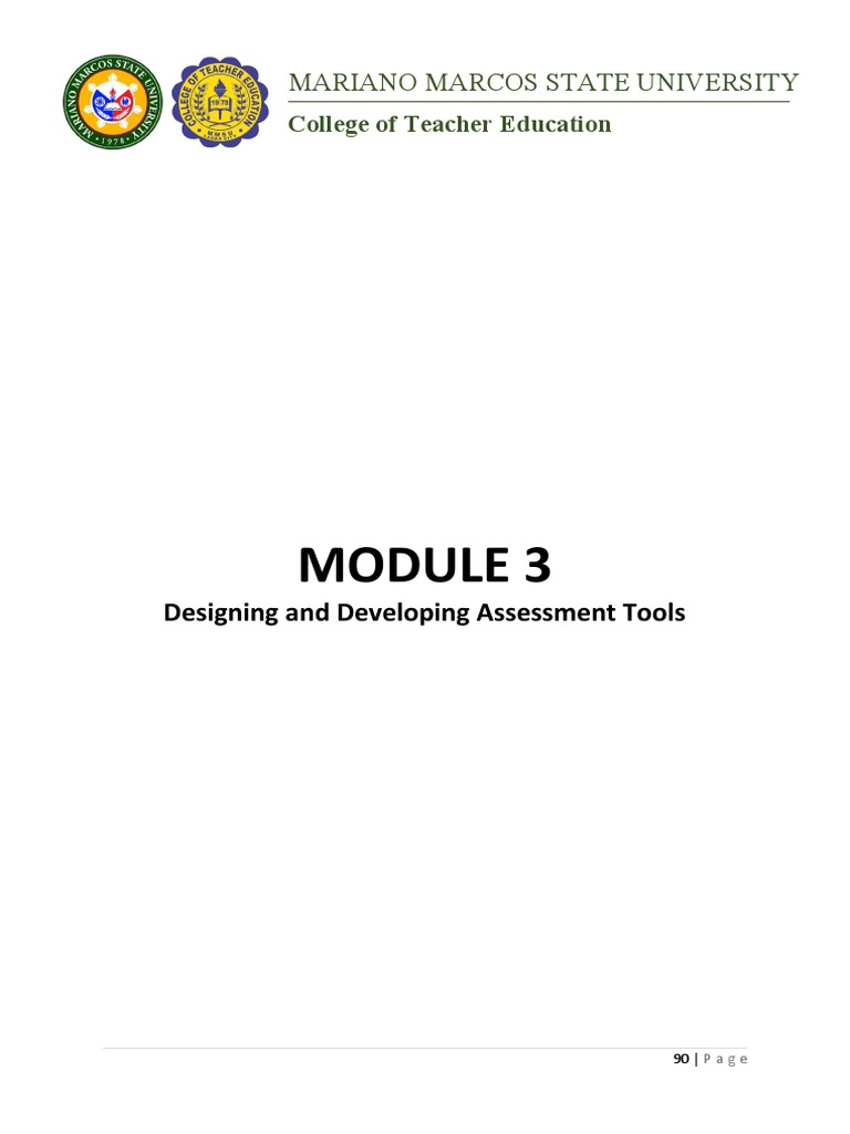 Module 3 - Designing and Developing Assessment Tools | PDF | Multiple Choice | Educational ...