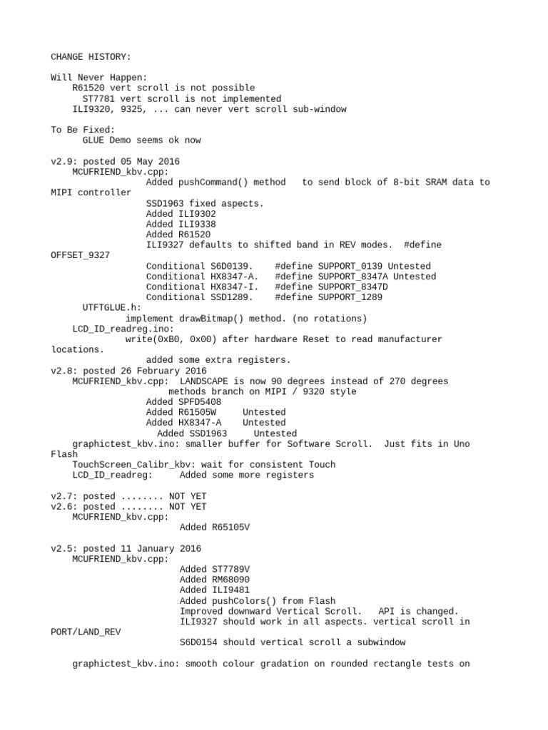 Mcufriend History | PDF | Computer Hardware | Computer Architecture