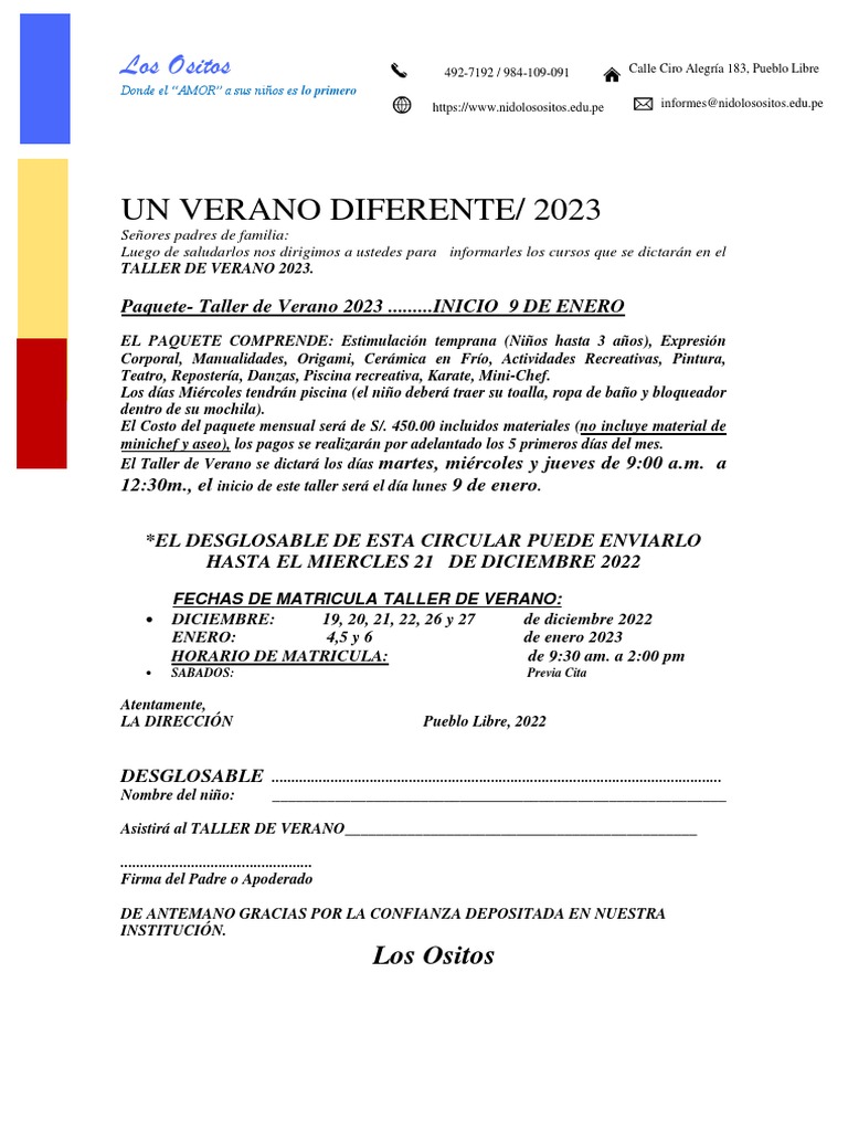 Taller de Verano | PDF