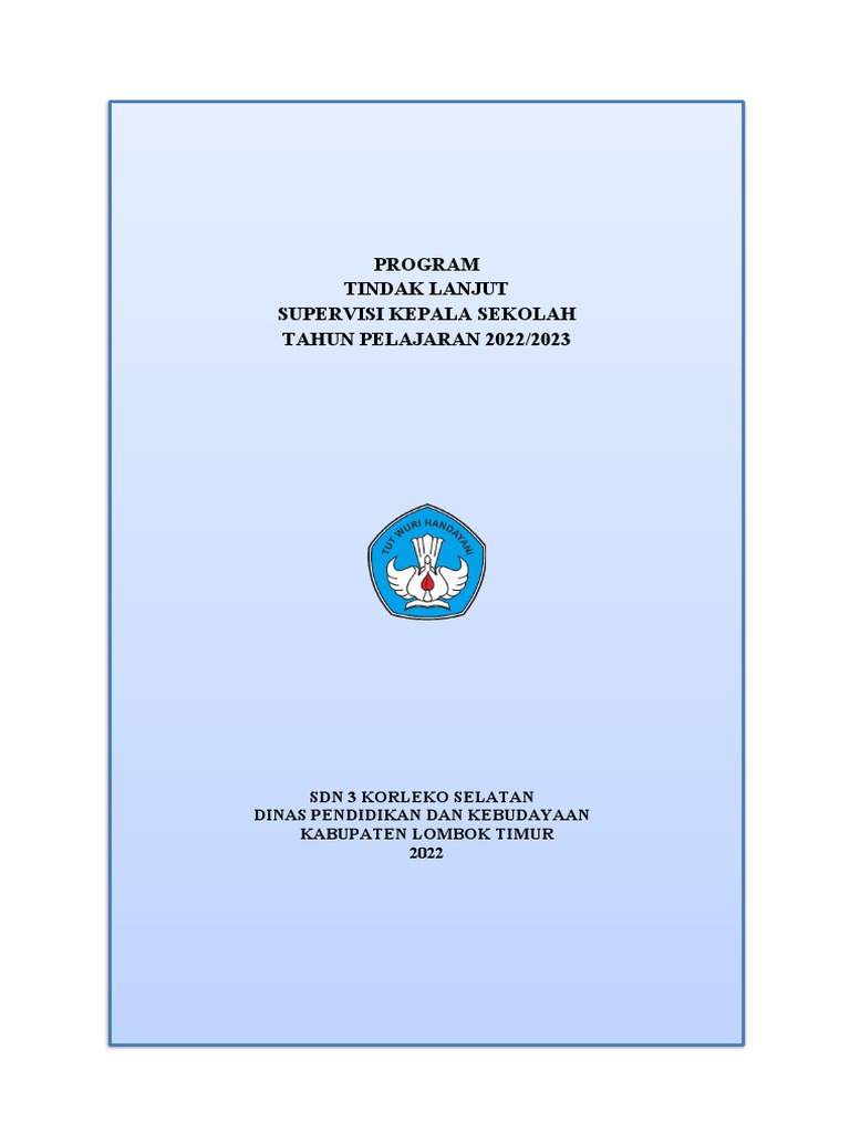 Program Tindak Lanjut Hasil Supervisi | PDF
