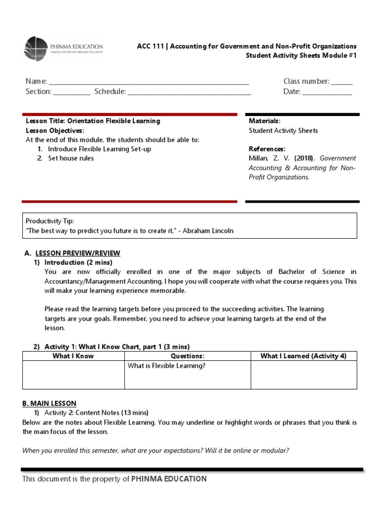 Acc 111 Merged Complete | PDF | Budget | Financial Statement