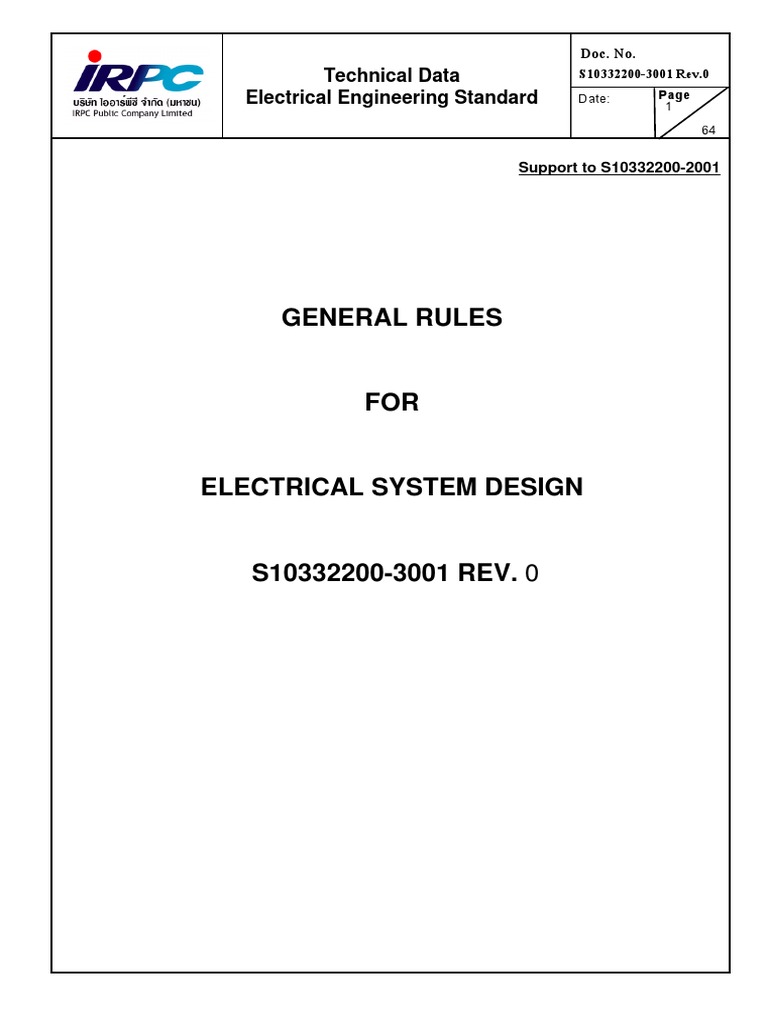S10332200-3001 Electrical Engineering Standard | PDF | Mains Electricity | Electric Power ...
