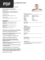 Marina Sea Service Sample Form (Annex D) - To Be Accomplished Onboard | PDF