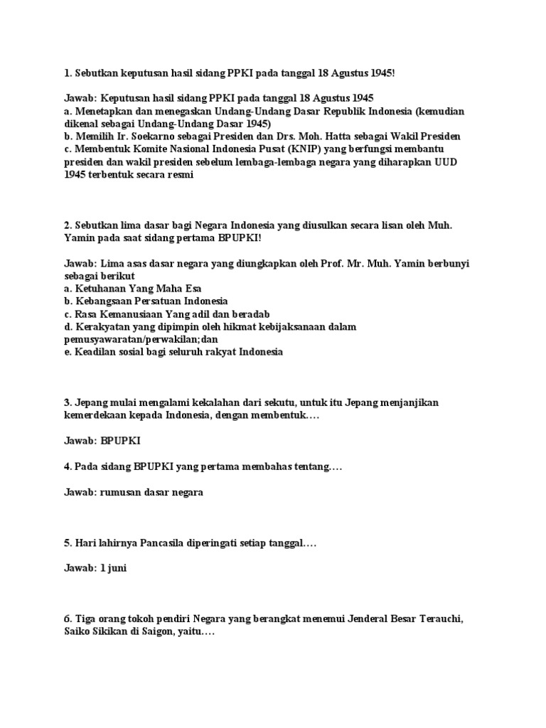 Soal Essai PKN Kelas 7 | PDF