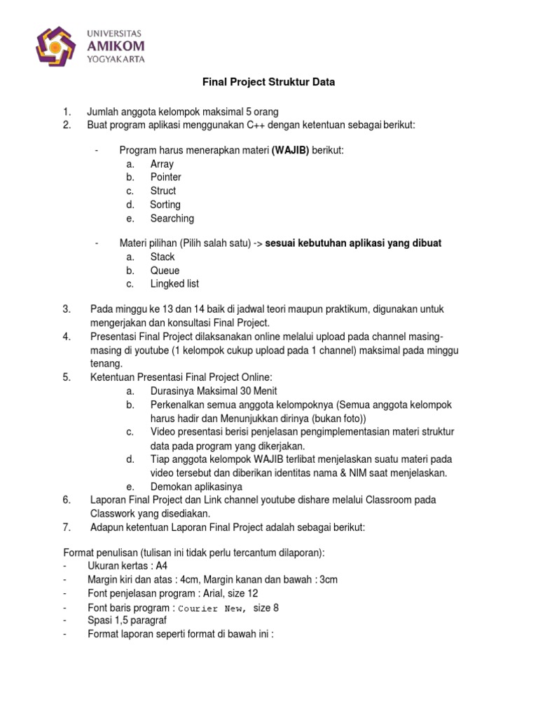 SI025 Final Project Struktur Data 2022 | PDF | Komputer