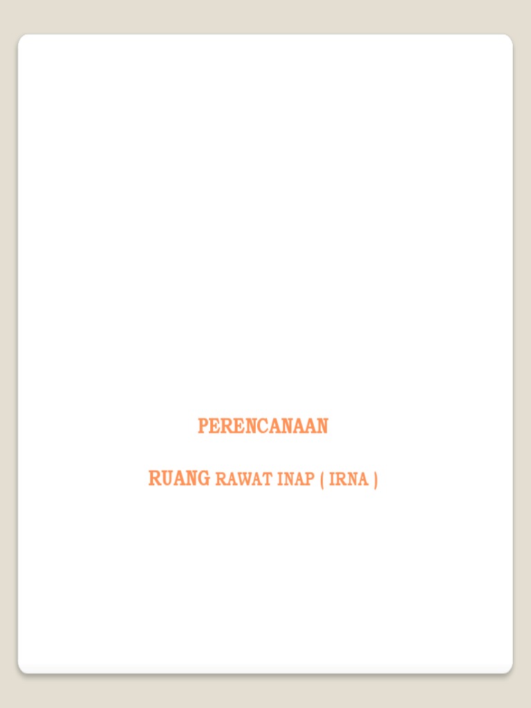 Standar Perencanaan Ruang Rawat Inap | PDF