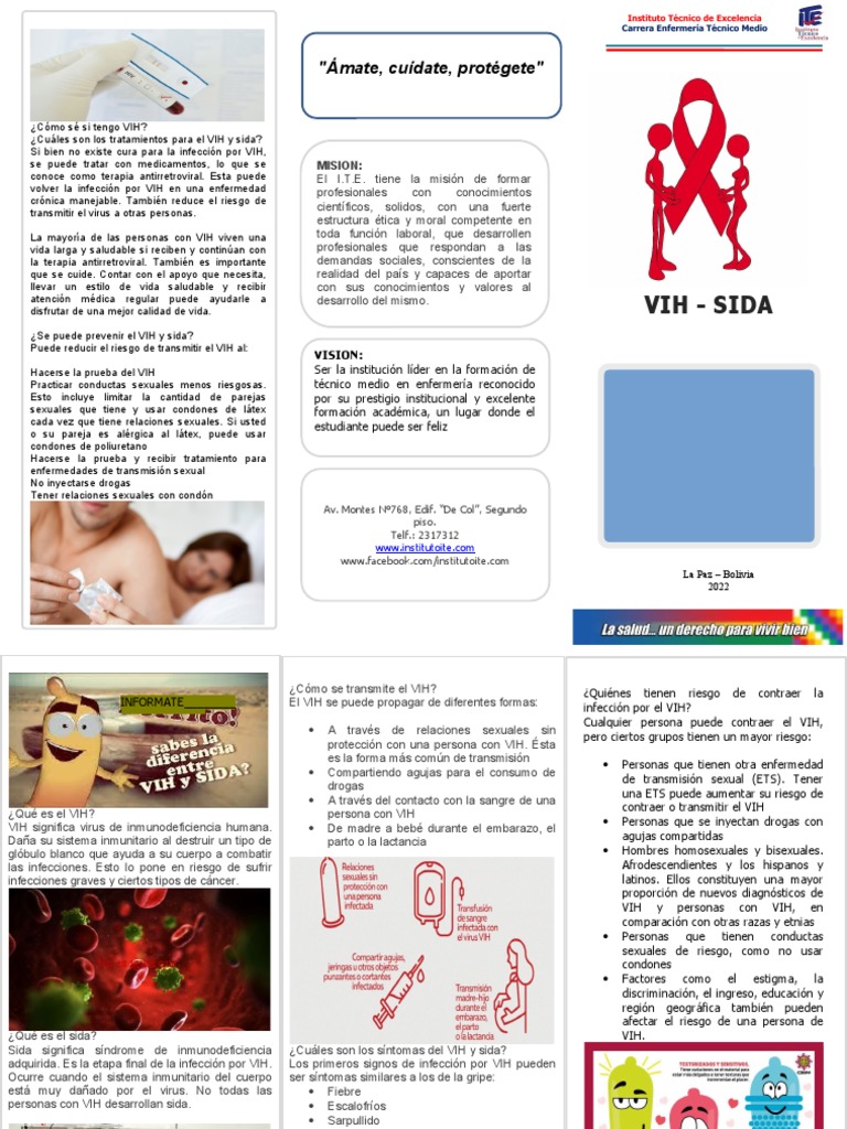 Triptico Vihsida Completo | PDF | VIH / SIDA | VIH