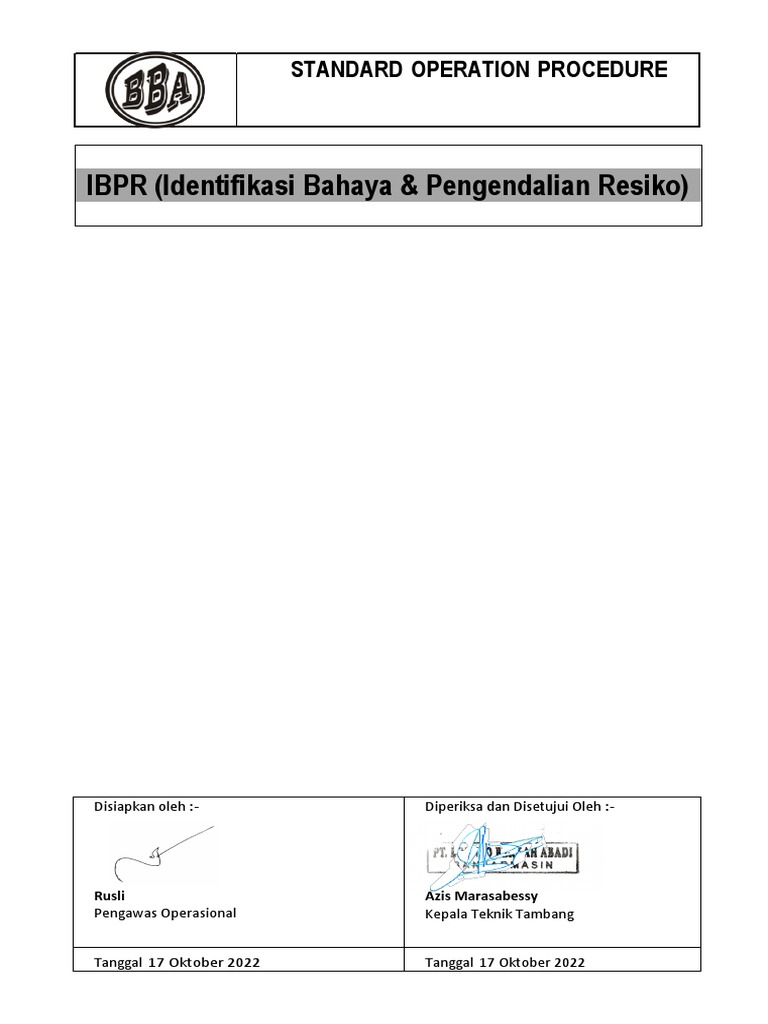 PROSEDUR IBPR ATAU HIRA Rusli | PDF