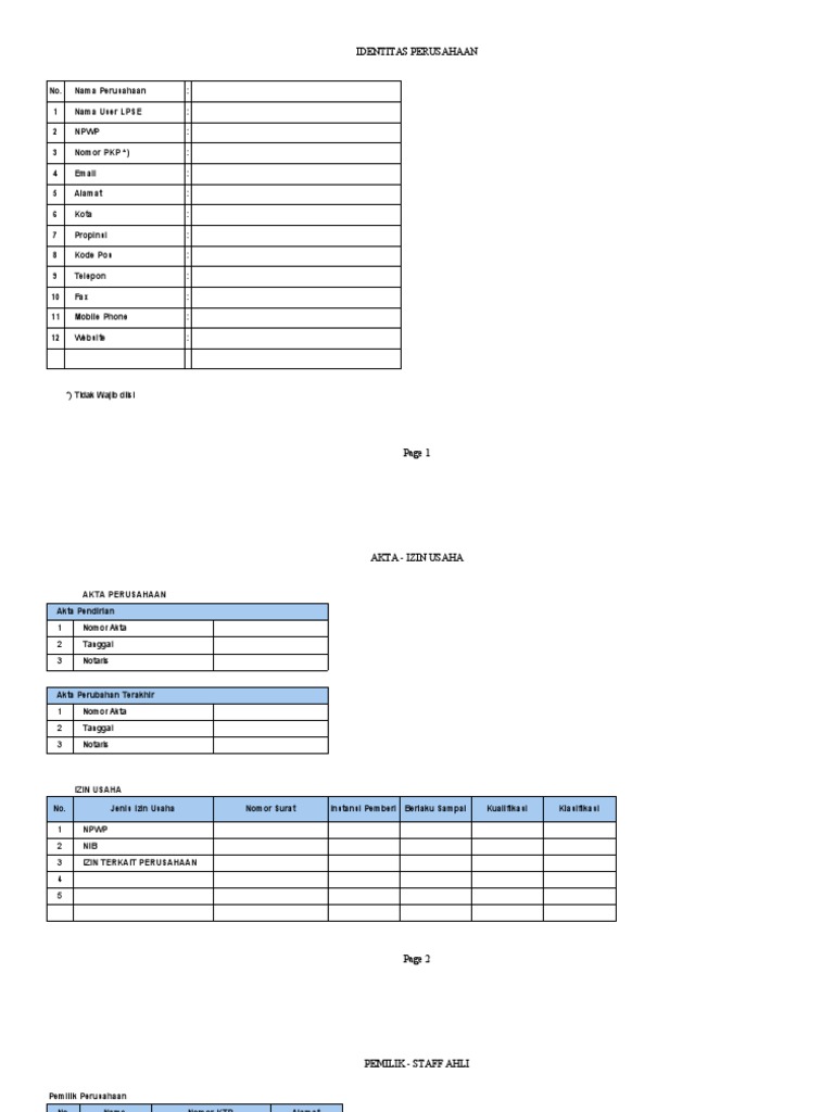 Formulir Pendaftaran New Pdf