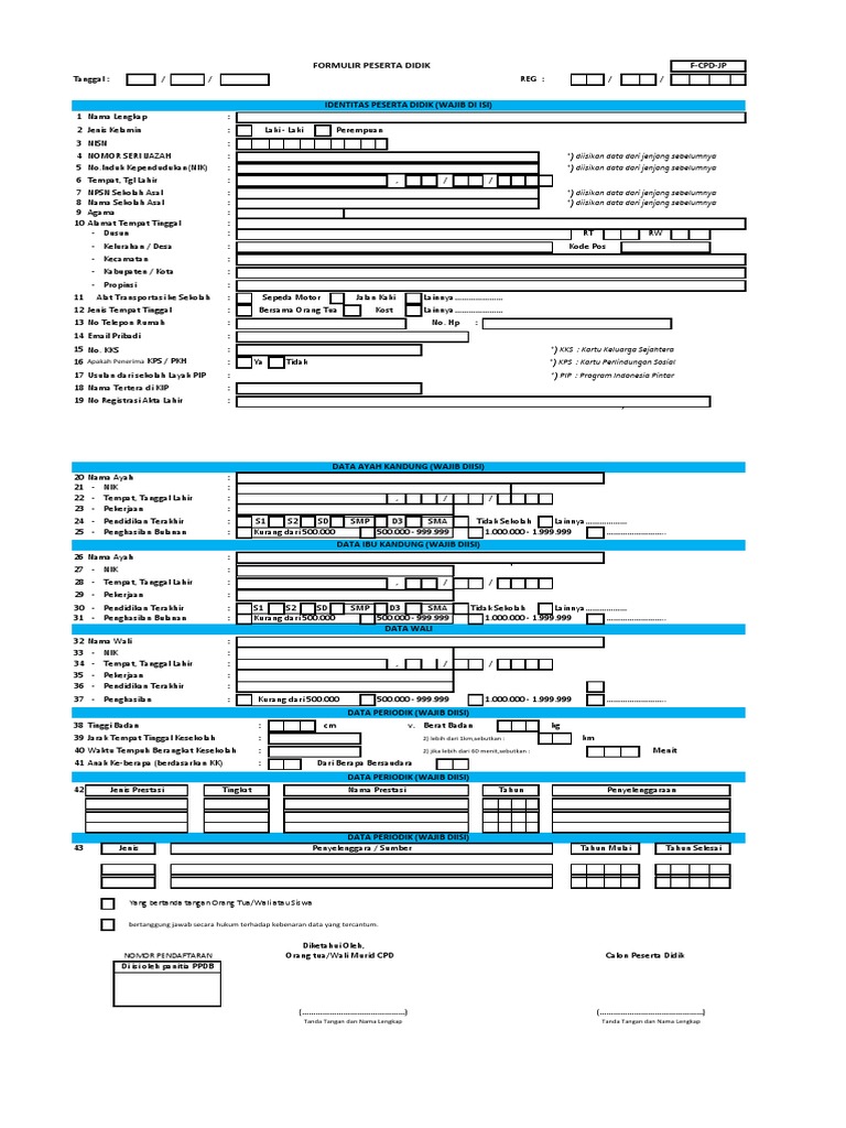 Form PPDB | PDF